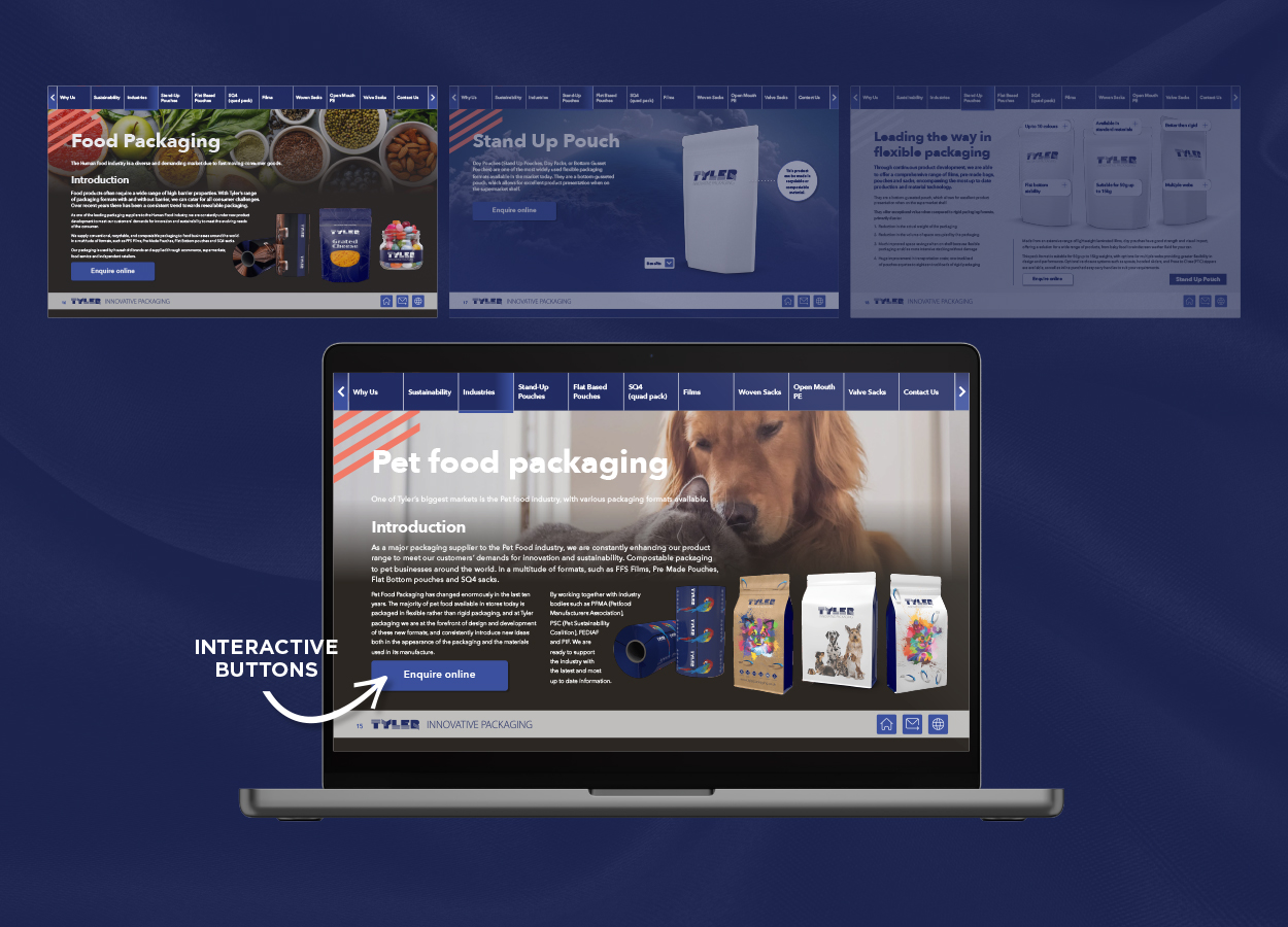 Tyler Packaging – Interactive Brochure – Dunstar Creative