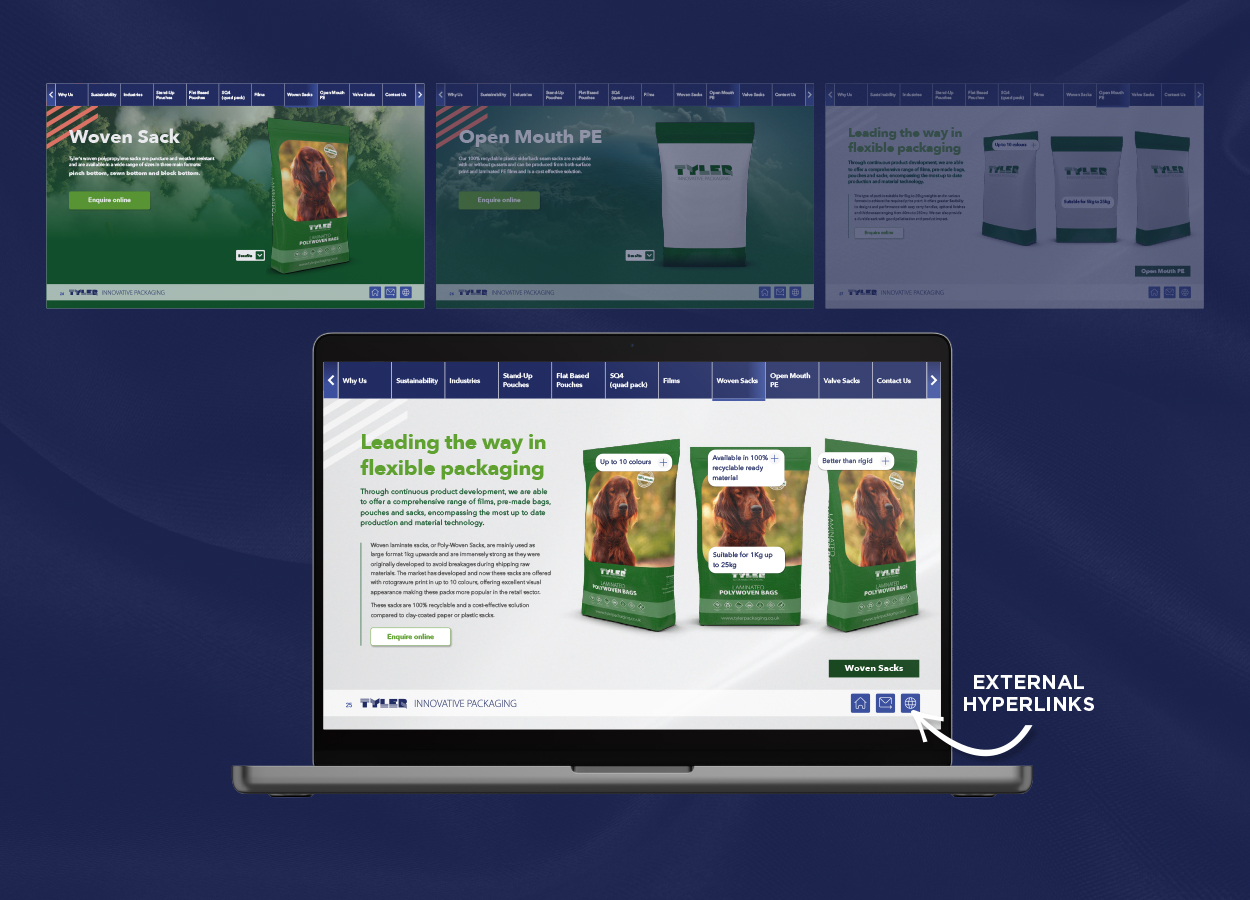 Tyler Packaging – Interactive Brochure – Dunstar Creative